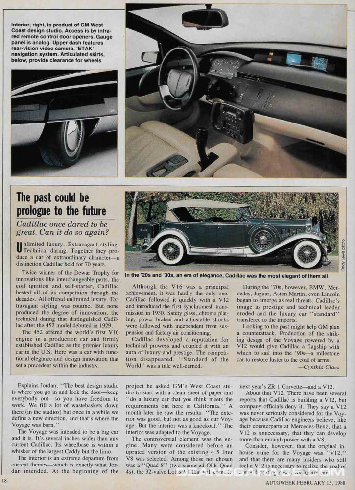Creation of the Cadillac Voyage and Solitaire Concept Cars, Part 1 ...