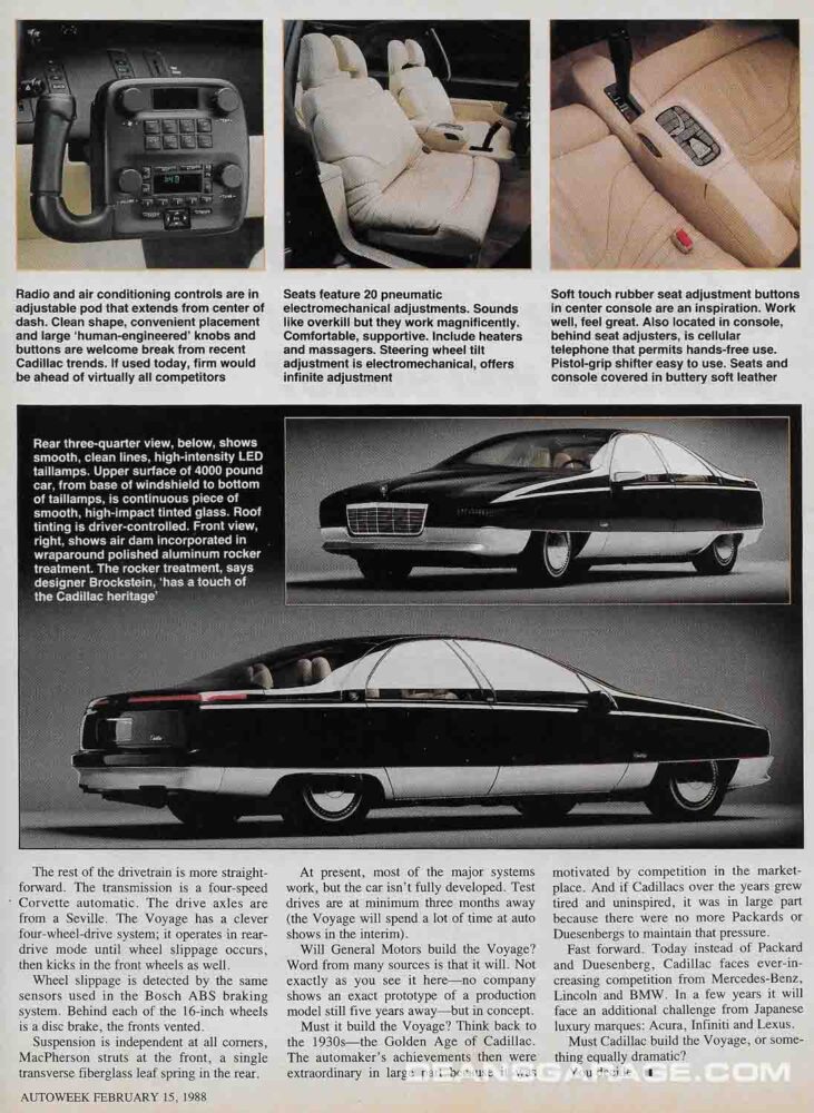 Creation of the Cadillac Voyage and Solitaire Concept Cars, Part 1 ...
