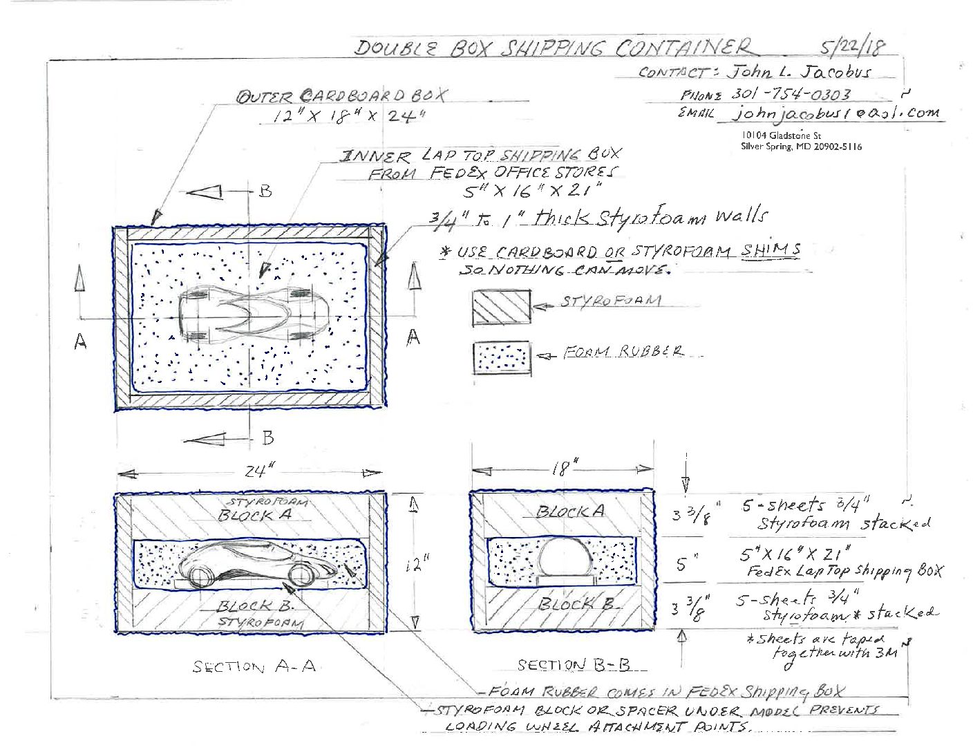 Double box container drawings – John Jacobus – Dean’s Garage